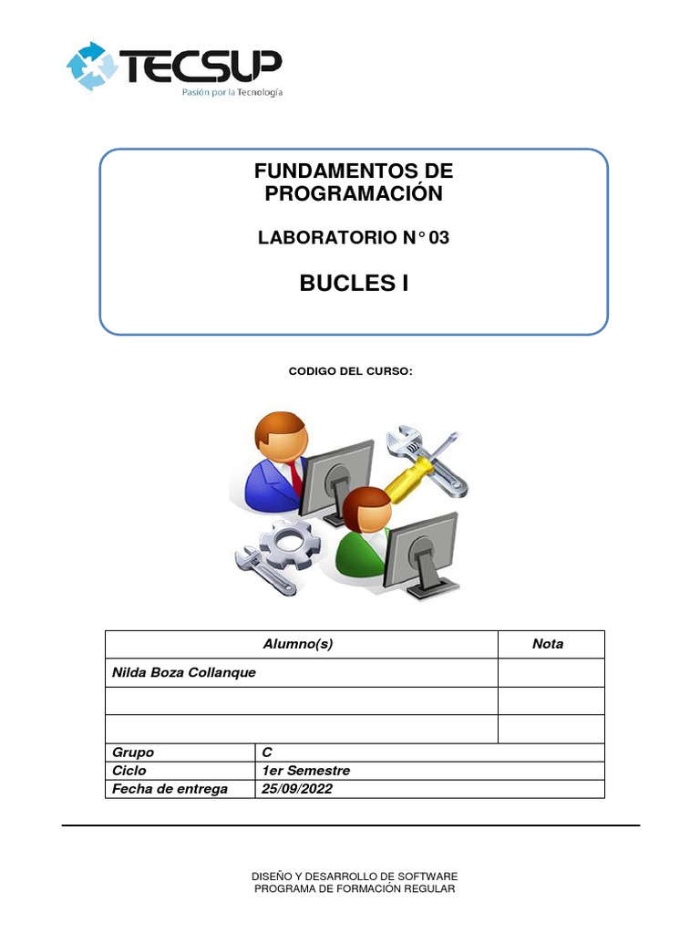 Lab 03 - Bucles I | PDF | Algoritmos | Programación de computadoras