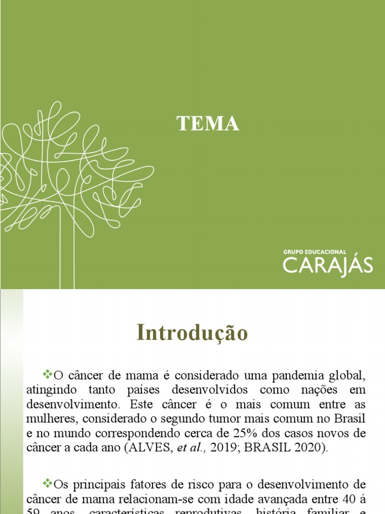 Modelo de Slide para TCC | PDF | Câncer | Enfermagem