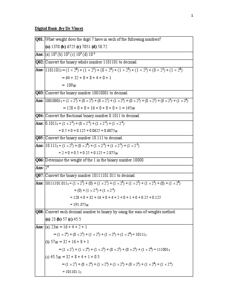 Binary | PDF | Numbers | Computer Engineering