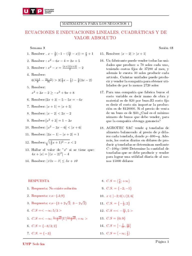 S04.s1-TEORÍA Y PRÁCTICA - REPASO - ECUACIONES - E - INECUACIONES - Y - VALOR - ABSOLUTO-AGOSTO ...