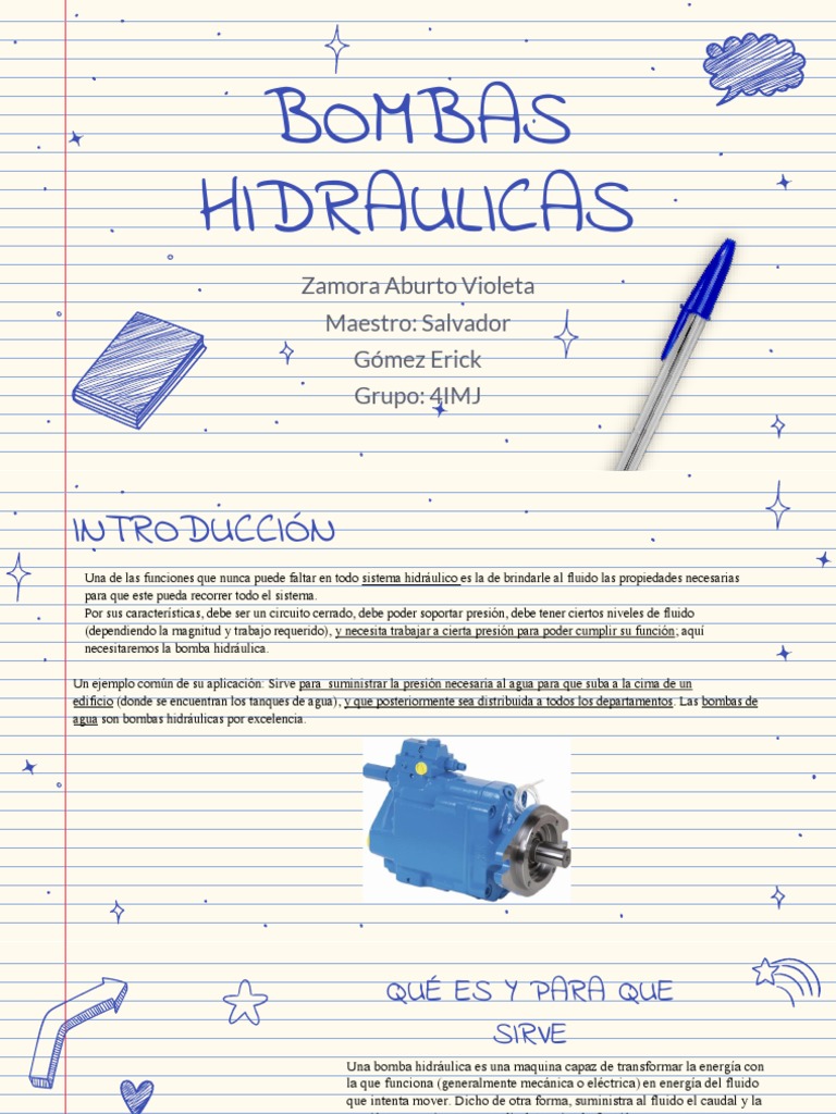 Tipos y Funciones de Bombas Hidráulicas | PDF | Bomba | Engranaje