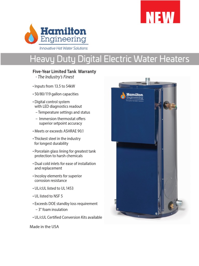 Catalogo Hamilton Engineering-Electric - v14 | PDF | Water Heating ...