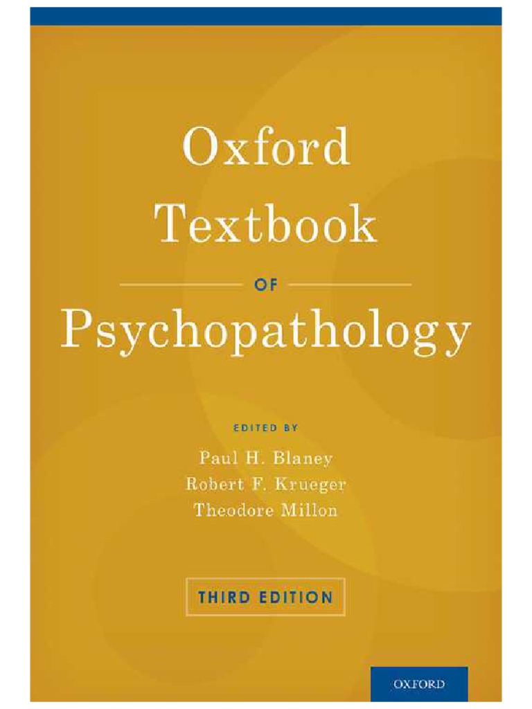 Oxford Textbook of Psychopathology, 3rd Edition | PDF | Diagnostic And ... Oxford Textbook of Psychopathology, 3rd Edition | PDF | Diagnostic And ...