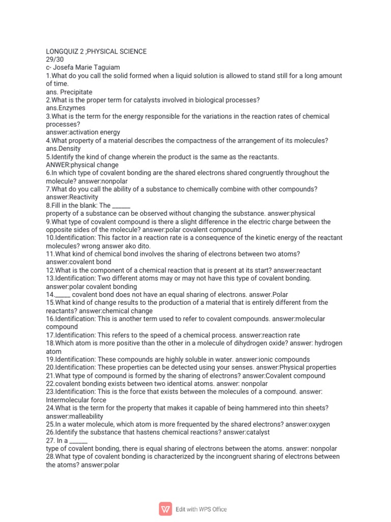 Physical Science | PDF | Metrology | Quantity