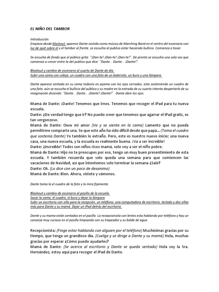 El Niño Del Tambor - Obra de Navidad | PDF | María, madre de Jesús ...