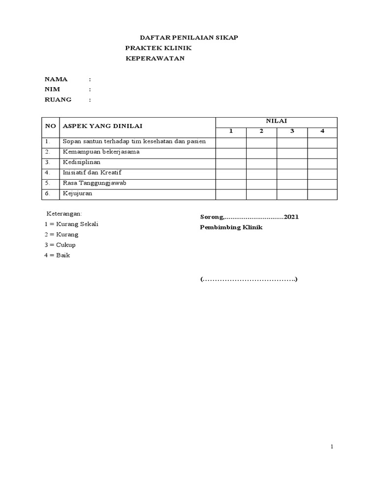Format Penilaian Praktikum Mahasiswa | PDF