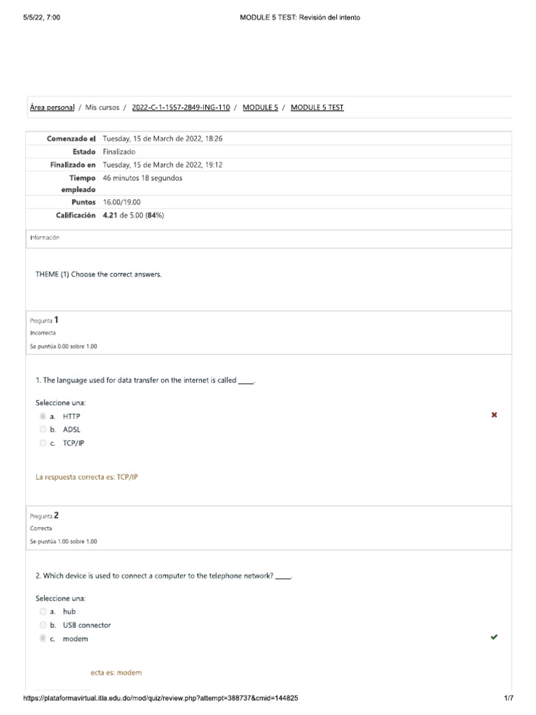 Module 5 Examen | PDF
