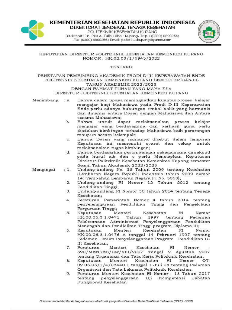 SK PA Prodi Ende 2022 | PDF