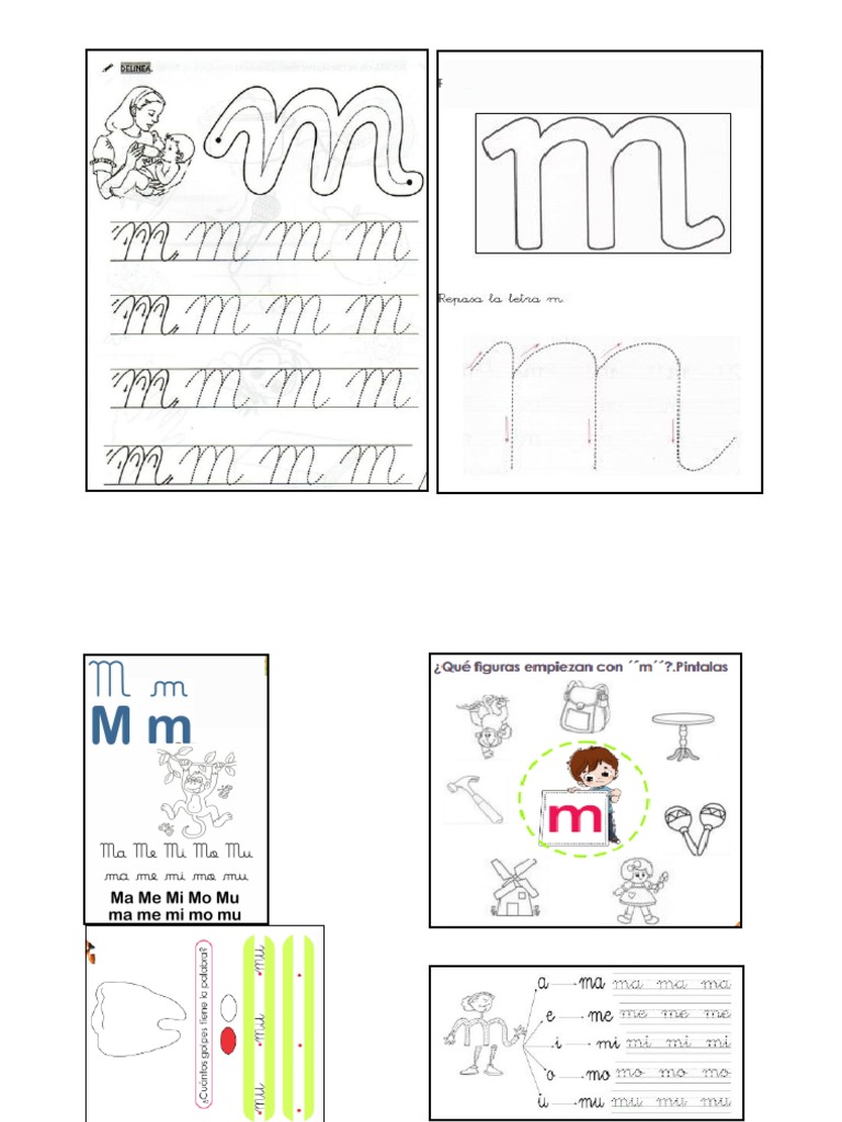 Fichas de Trabajo de La Consonante M | PDF
