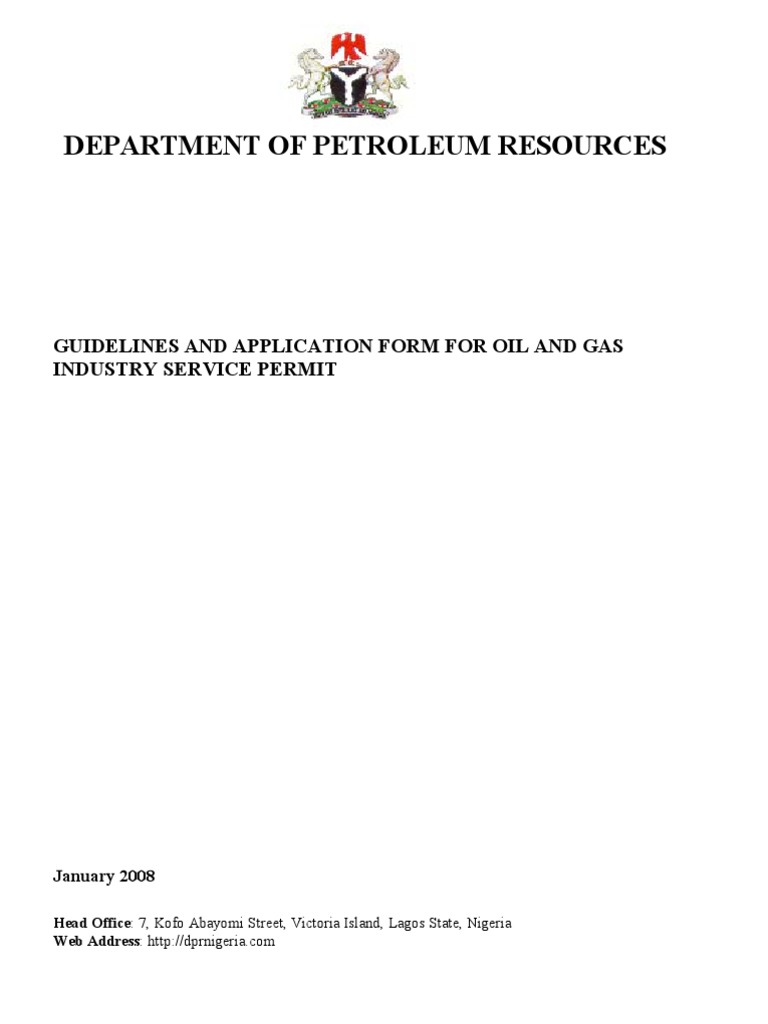 DPR Forms | PDF | Pipeline Transport | Nigeria