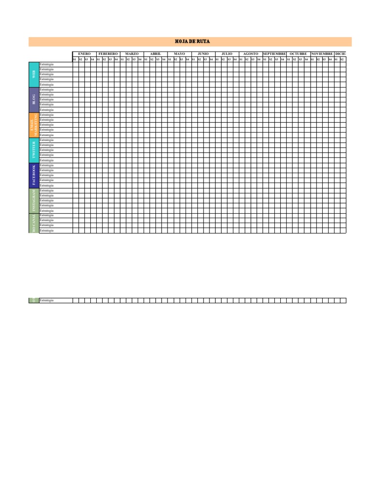 Plantilla Hoja de Ruta | PDF