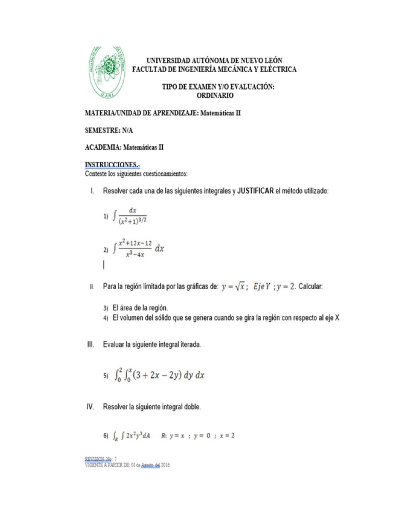 Formato Ordinario Mate Ii | PDF