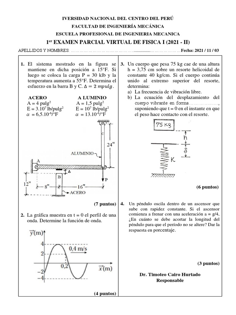 Planchas Fisica 1 | PDF | Presión | Oscilación