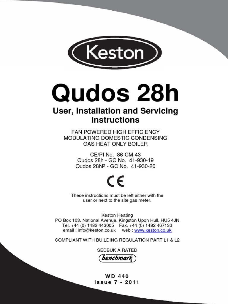 Installation Qudos 28h Installation and Service Manual | PDF | Water ...
