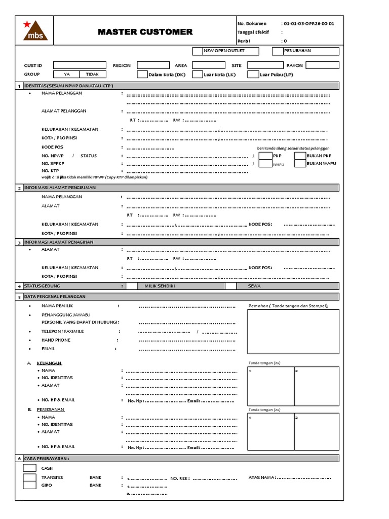 Form Noo Terbaru | PDF
