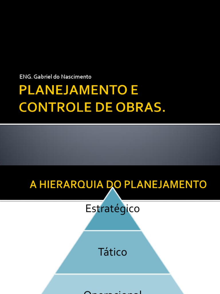 Planejamento Estratégico, Tático e Operacional: Uma Visão Geral | PDF ...