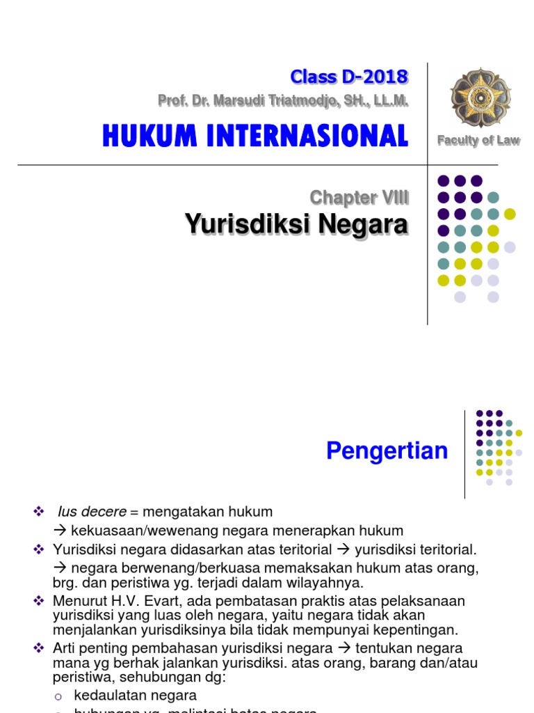 Yurisdiksi Negara dalam Hukum Internasional | PDF | Ilmu Sosial