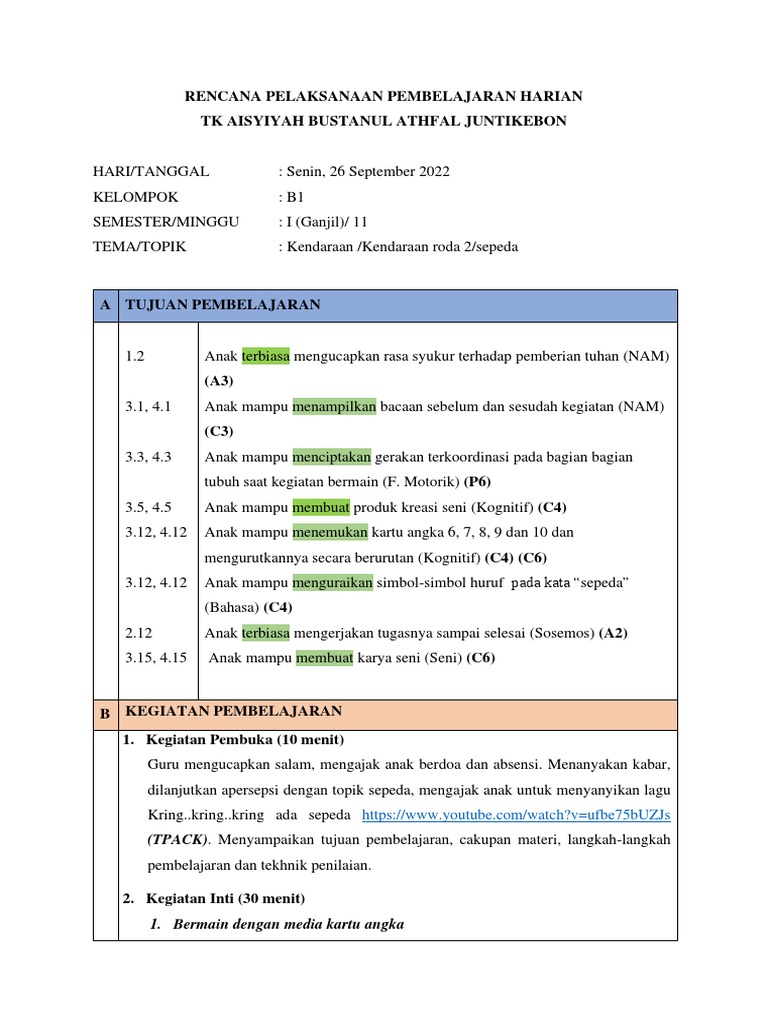 RPPH Ke 2 (Rencana Aksi 2) | PDF