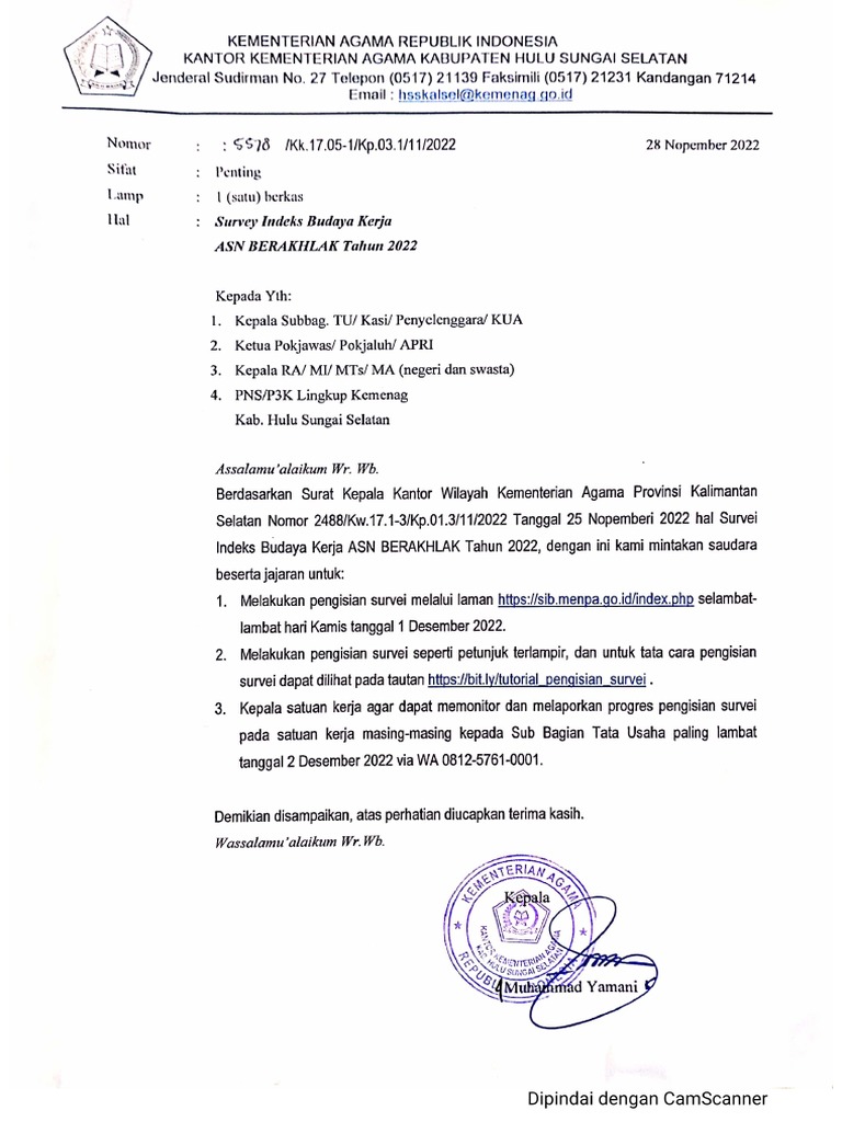 Survey Indeks Budaya Kerja PNS Dan P3K | PDF Survey Indeks Budaya Kerja PNS Dan P3K | PDF