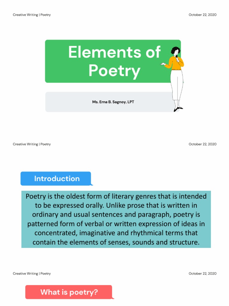 Elements of Poetry PDF | PDF | Poetry | Metre (Poetry)