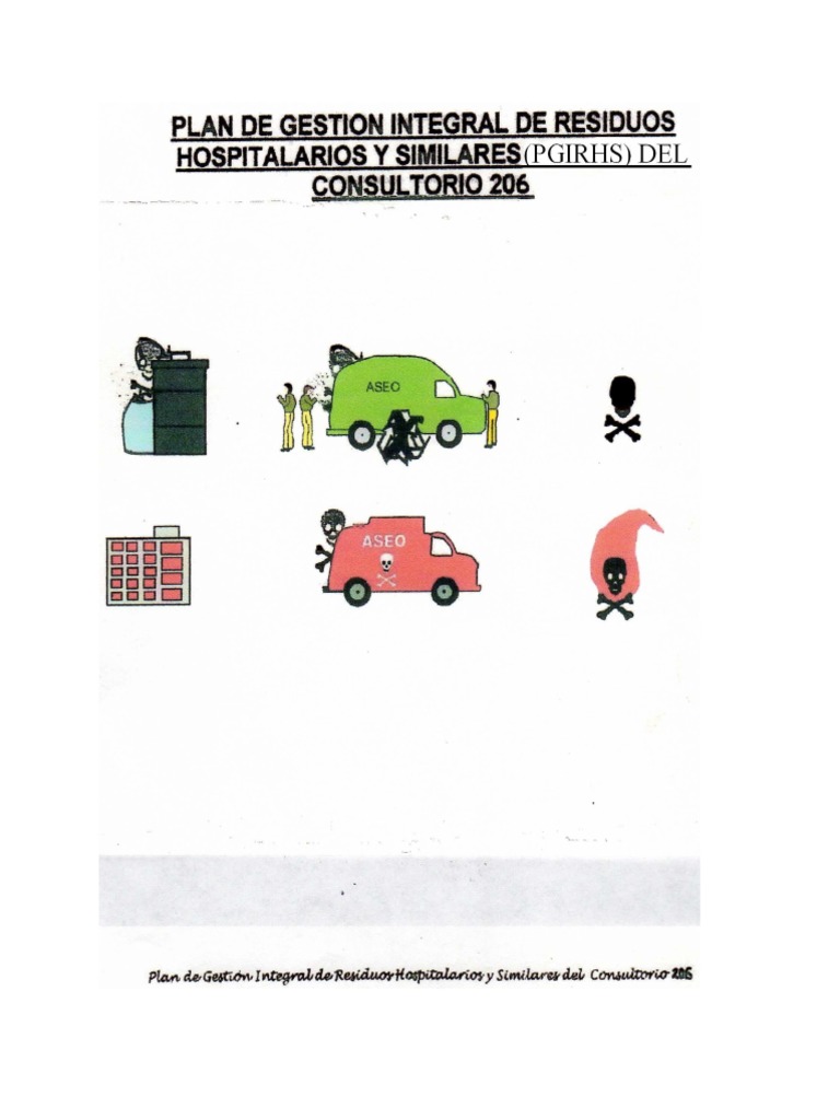Manual Del Plan de Gestion Integral de Residuos Hospitalarios y Similares (PGIRH) CS 206 | PDF ...