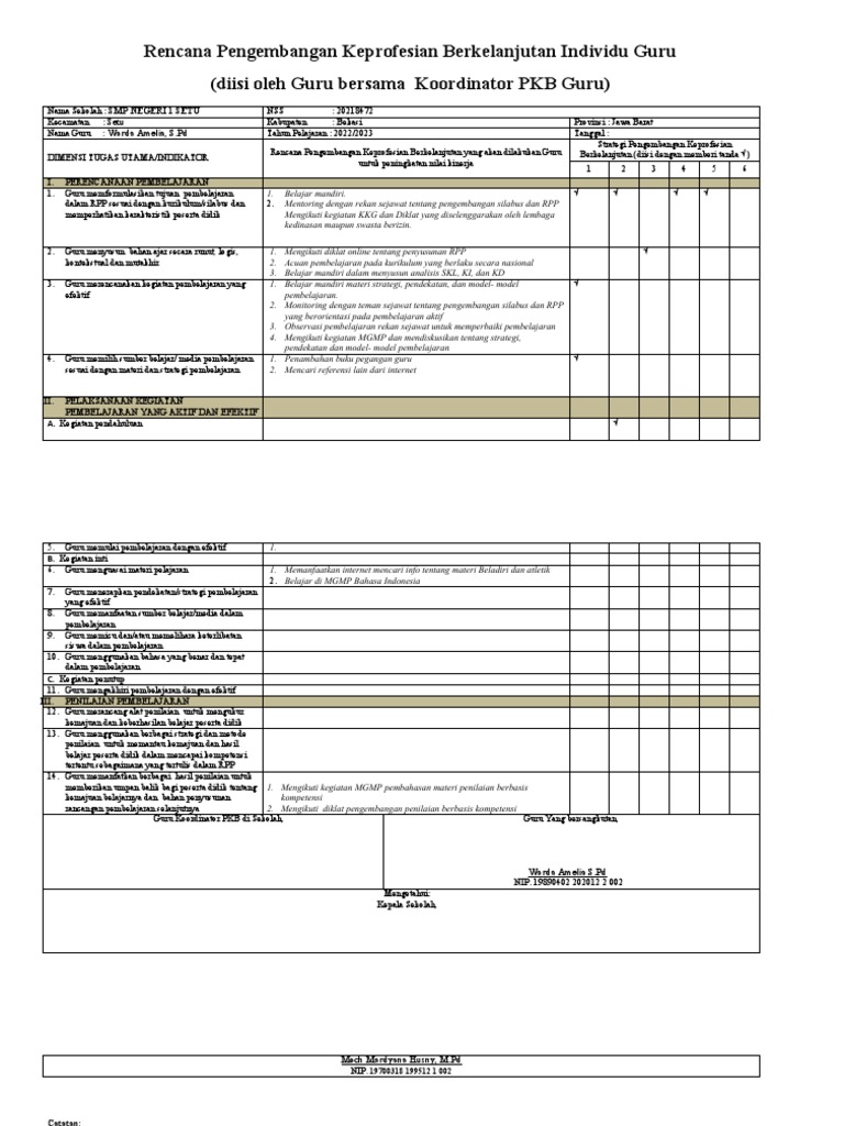 RTL Kerja Guru | PDF