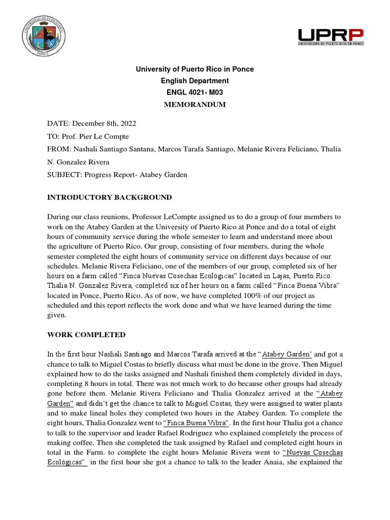 Progress Report Completed Compressed | PDF | Agriculture | Botany