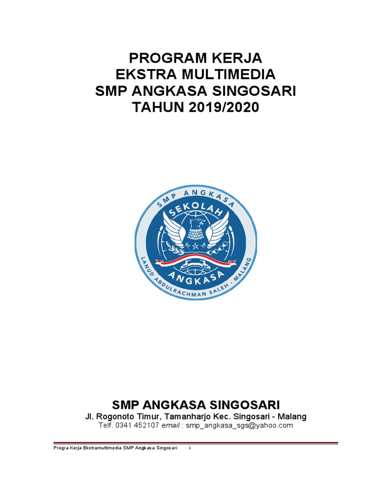 Contoh PROGRAM KERJA EKSTRA MULTIMEDIA | PDF