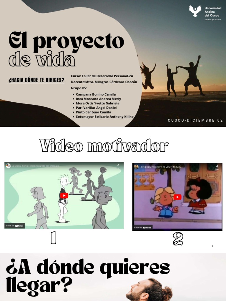 Proyecto de Vida-Grupo5 - Compressed | PDF | Felicidad | Vida