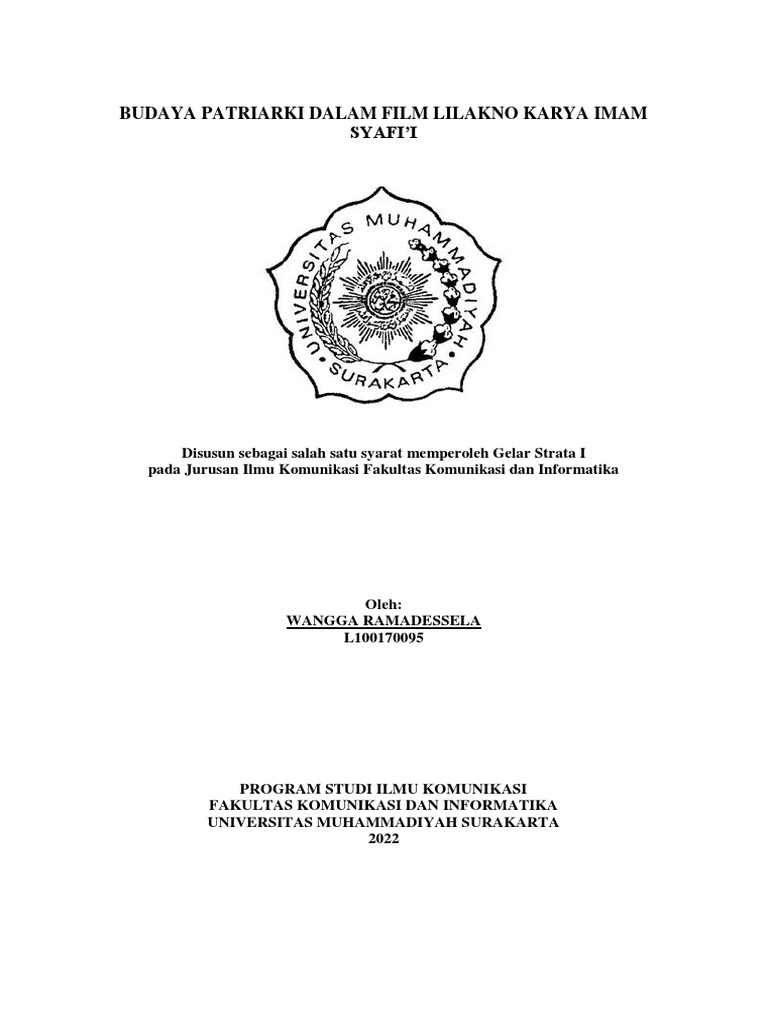 BUDAYA PATRIARKI DALAM FILM LILAKNO KARYA IMAM Patriarki | PDF