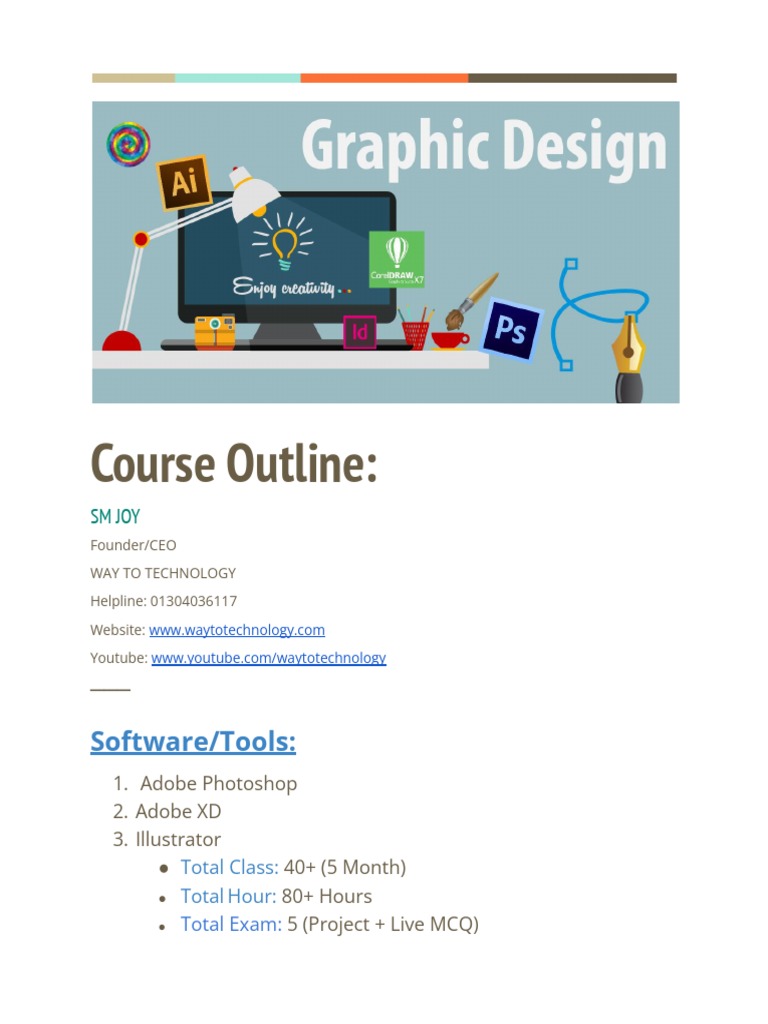 Course Outline For Graphic Design & Freelancing - Created by Way To ...