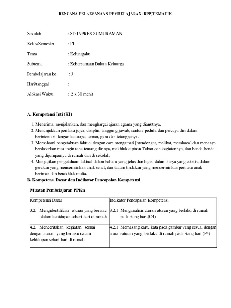 RPP Example Non Example Aksi 1 | PDF