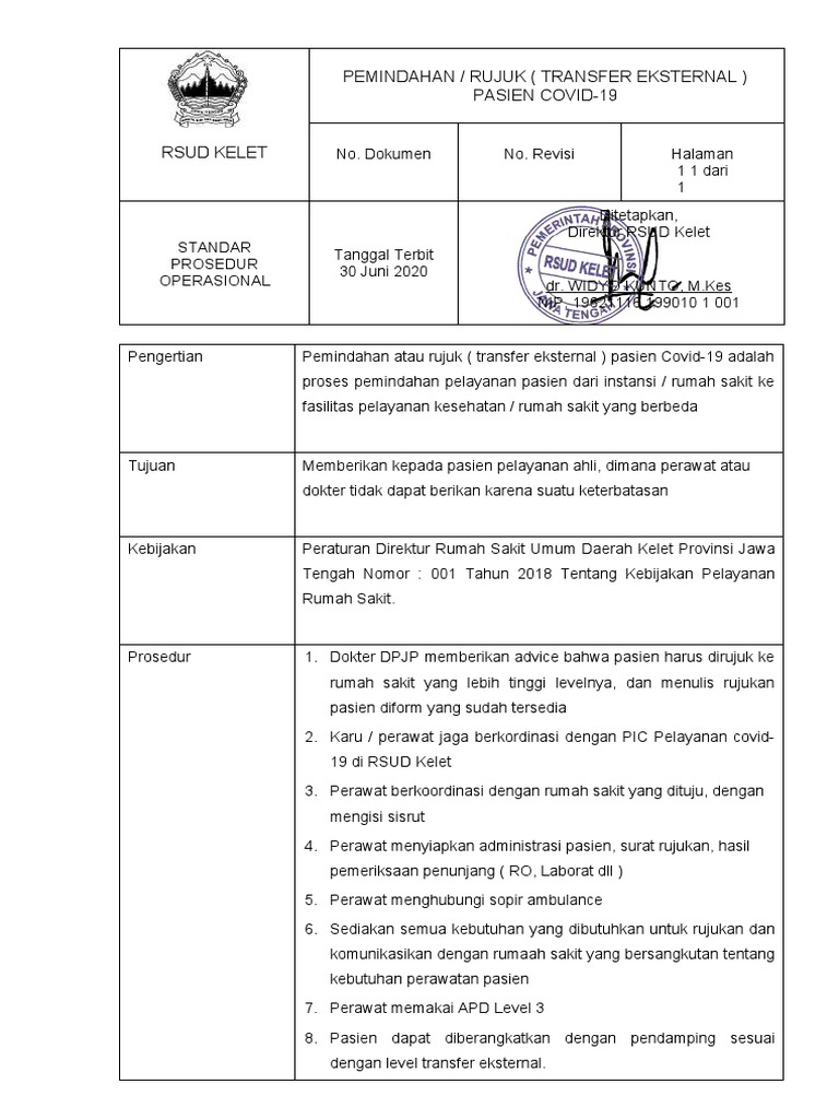 Spo - Rujuk - (Transfer - Eksternal) - Pasien Airborne | PDF