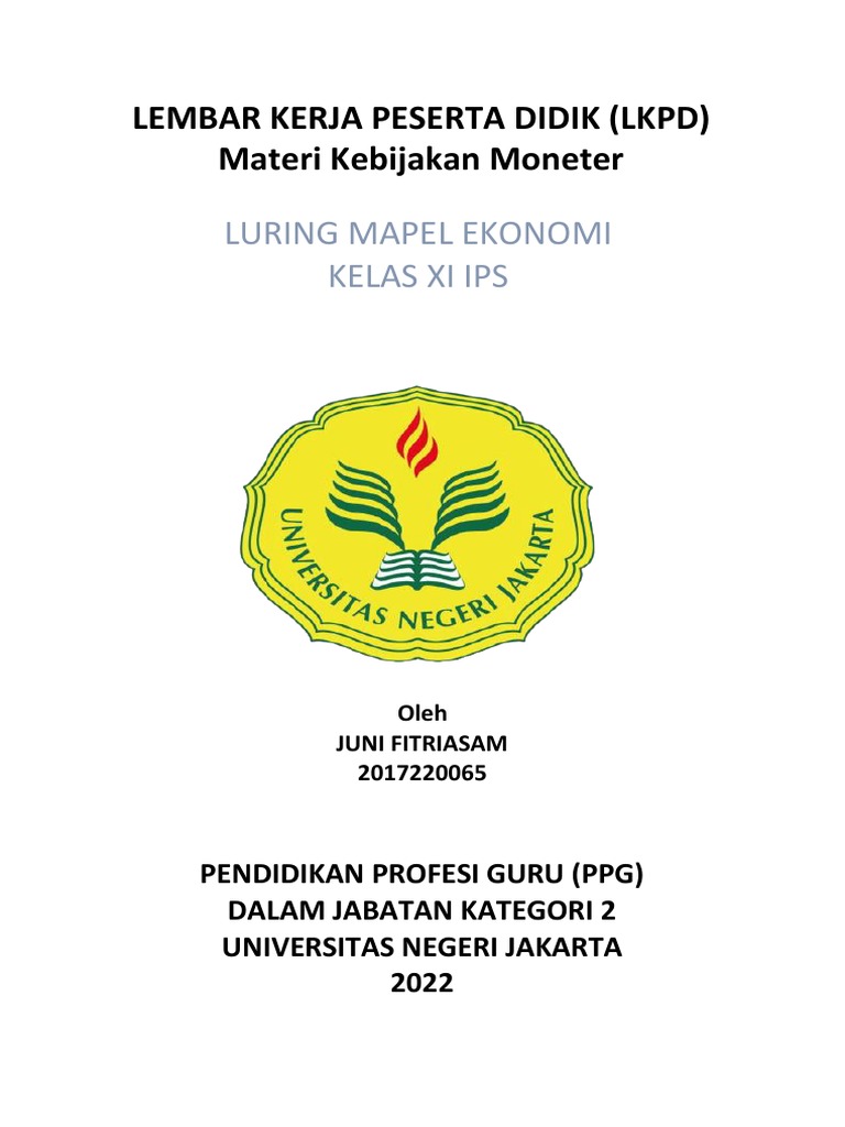 LKPD 4 Kebijakan MOneter-1 | PDF
