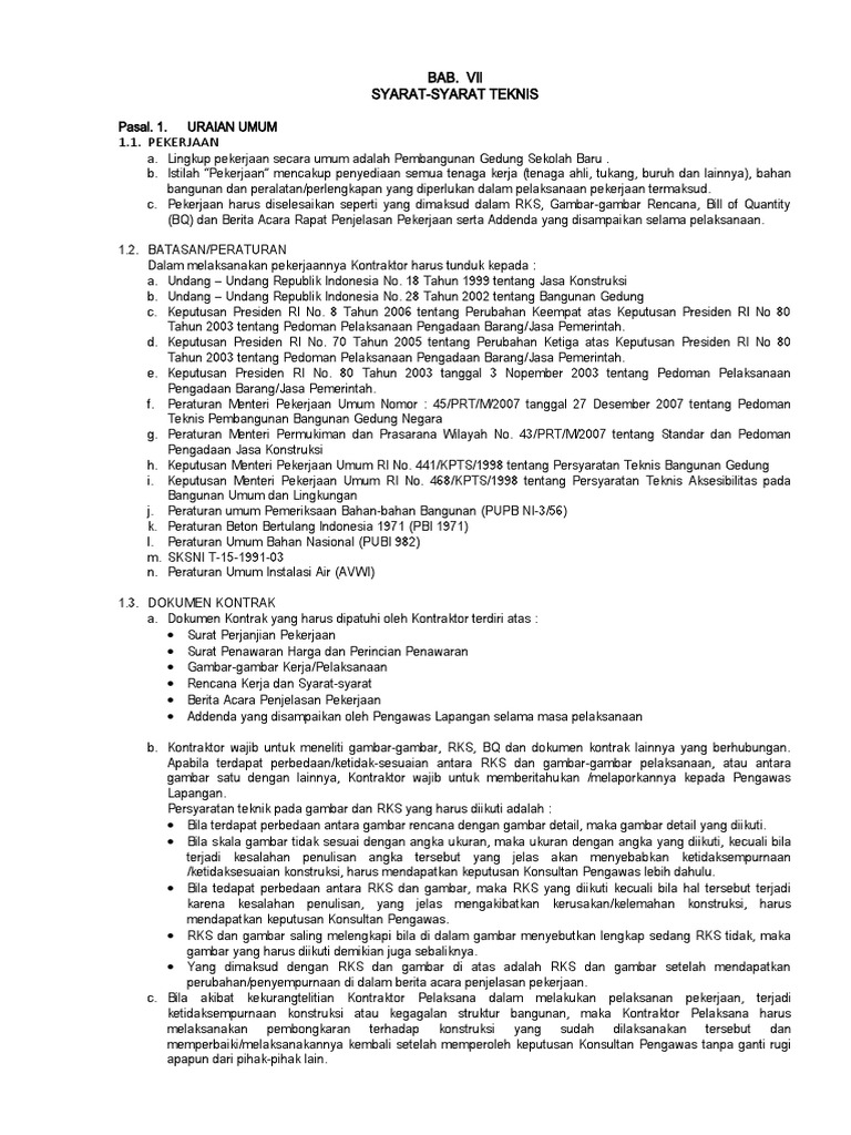 Spesifikasi Teknis Word | PDF