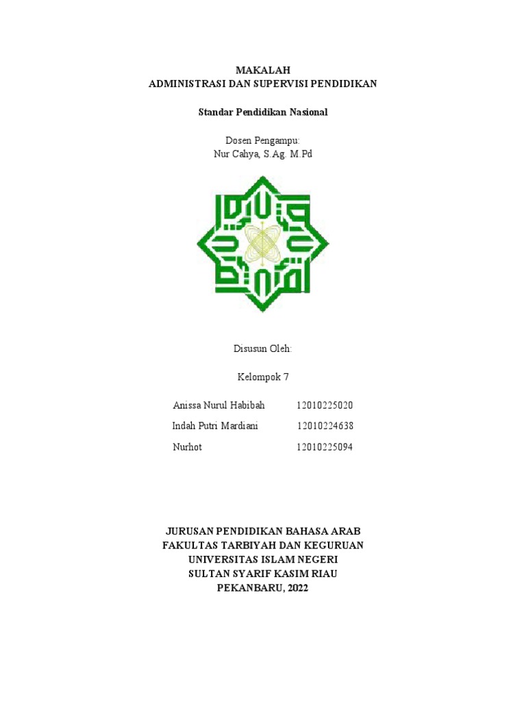 Adm Kel.7 8 Standar Nasional Pendidikan | PDF