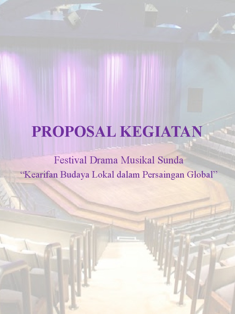 PROPOSAL KEGIATAN Festival Drama Musikal Sunda-3 | PDF