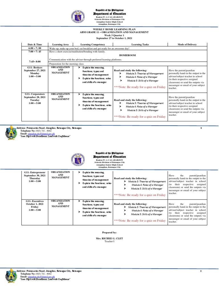 Q1_WEEK3_WHLP_ORMA | PDF | Behavior Modification | Cognition