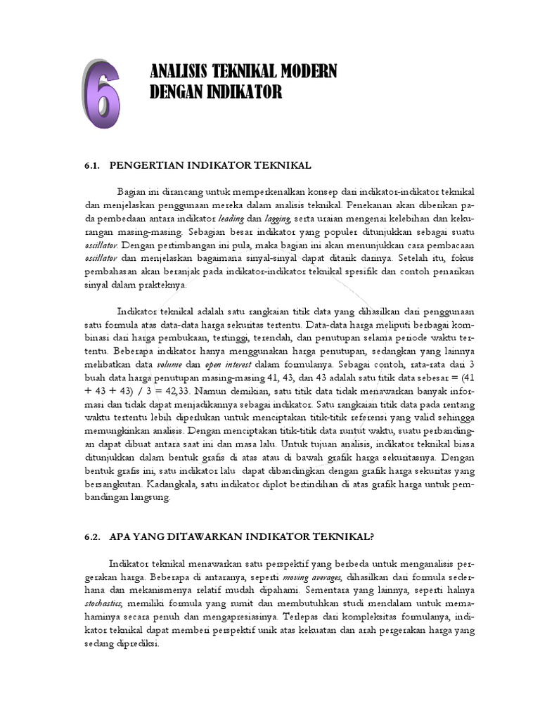 Analisis Teknis Modern dengan Indikator | PDF