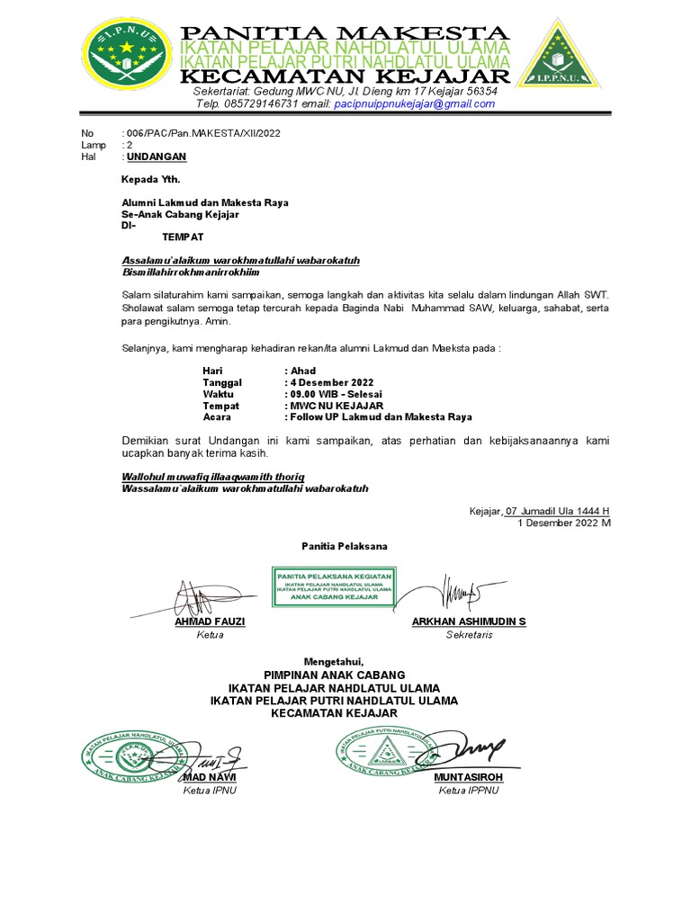 Surat Pemberitahuan | PDF