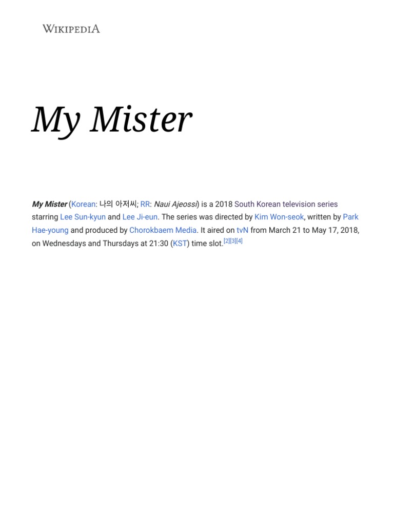 My Mister | PDF