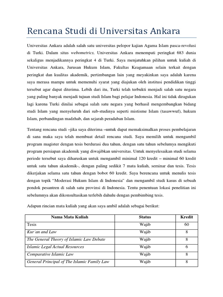Contoh2 Rencana Studi LPDP | PDF