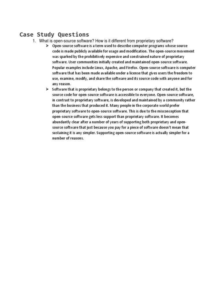 Case Study Questions1 | PDF