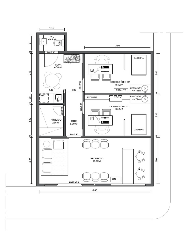 Plano 01 - Consultorio | PDF