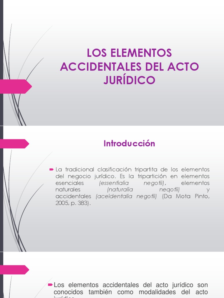 Los Elementos Accidentales Del Acto Jurídico | PDF | Pagos | Donación