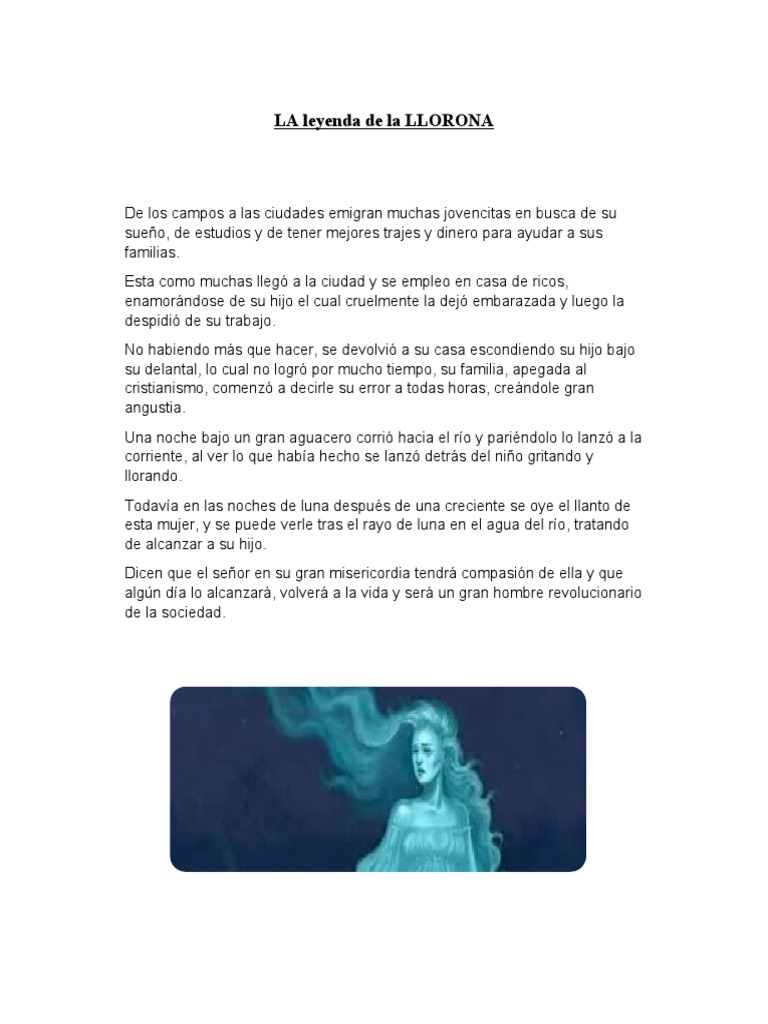 Leyenda de La Llorona: Tragedia y Redención | PDF