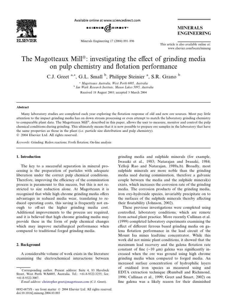 Magotteaux Mill: Enhancing Flotation Performance | PDF | Mill (Grinding ...