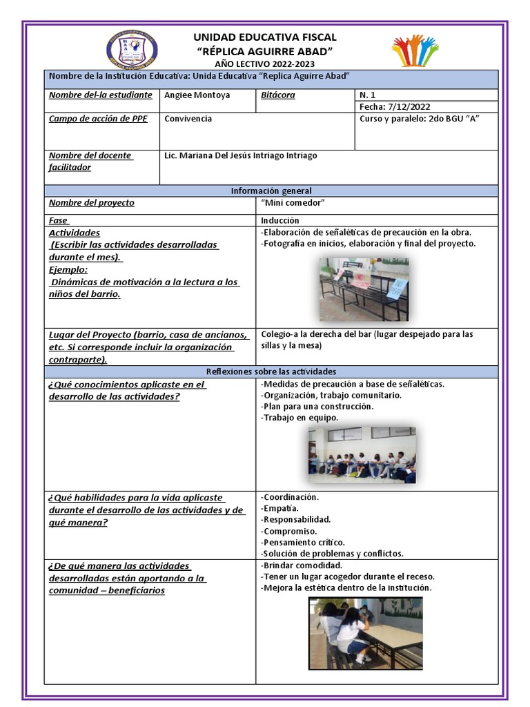 Modelo de Bitacoras 2022 Ayo | PDF