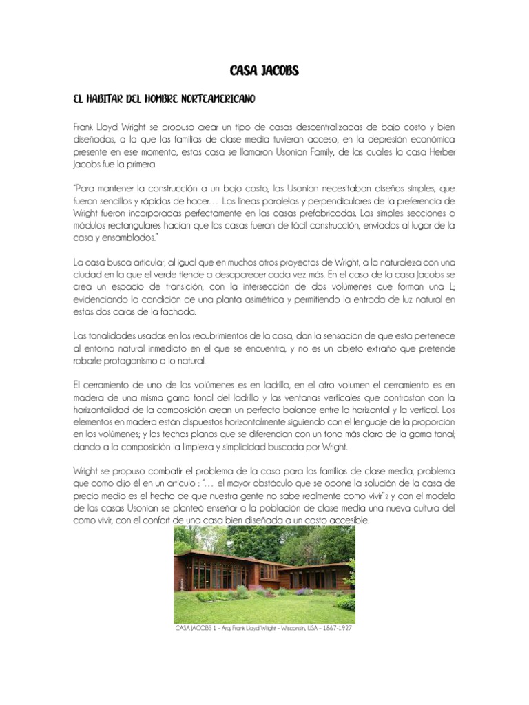 Casa Jacobs | PDF | Naturaleza