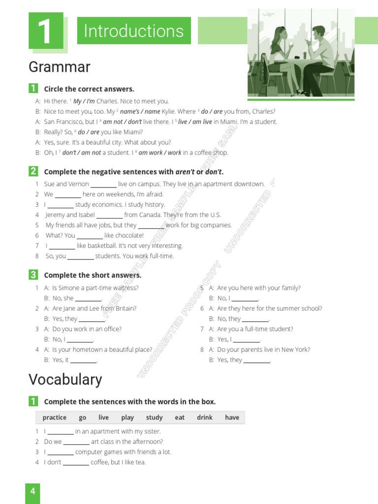 Breakthrough Plus 1 2nd Edition WB Unit 1 | PDF | Linguistics | Human ...